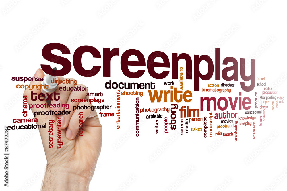 Screenplay word cloud Stock Photo | Adobe Stock