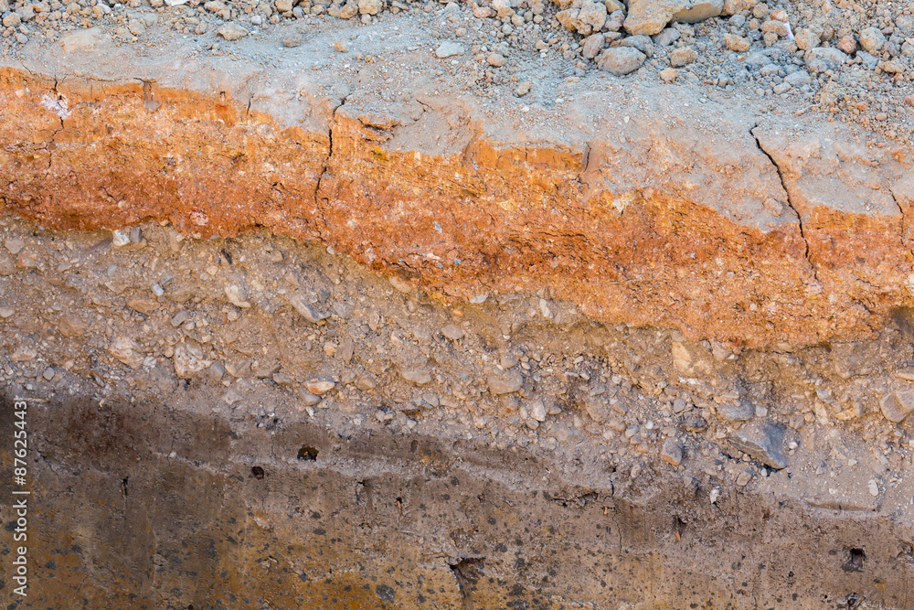 soil layers in underground earth of science environment Stock Photo ...