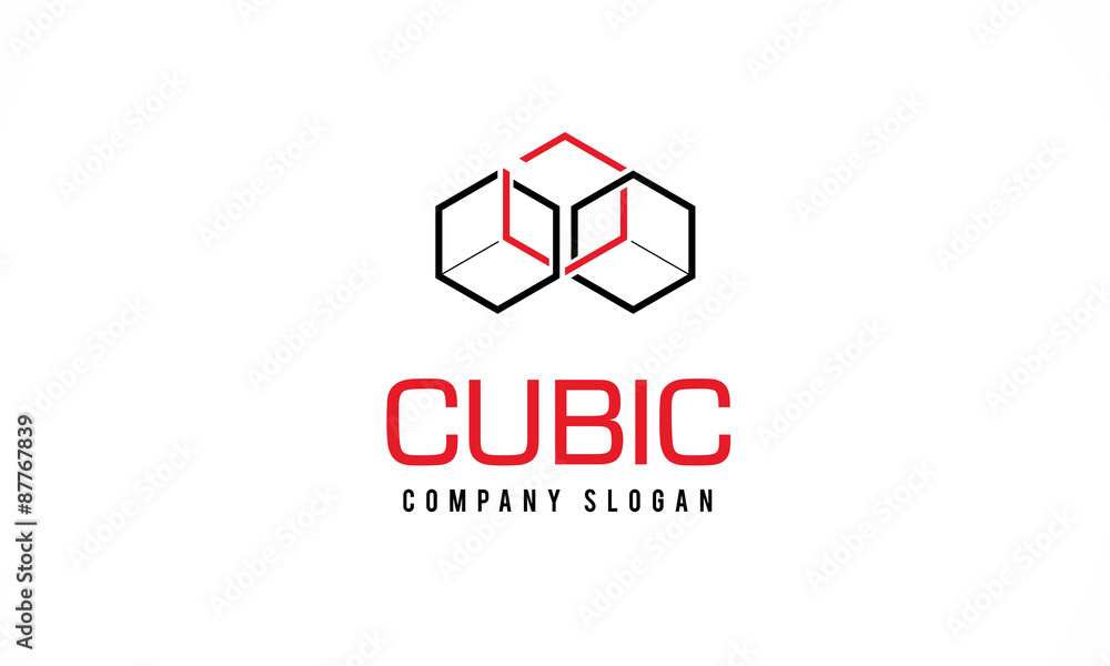 logo cubic Stock Vector | Adobe Stock