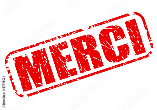 Merci red stamp text Stock Vector | Adobe Stock