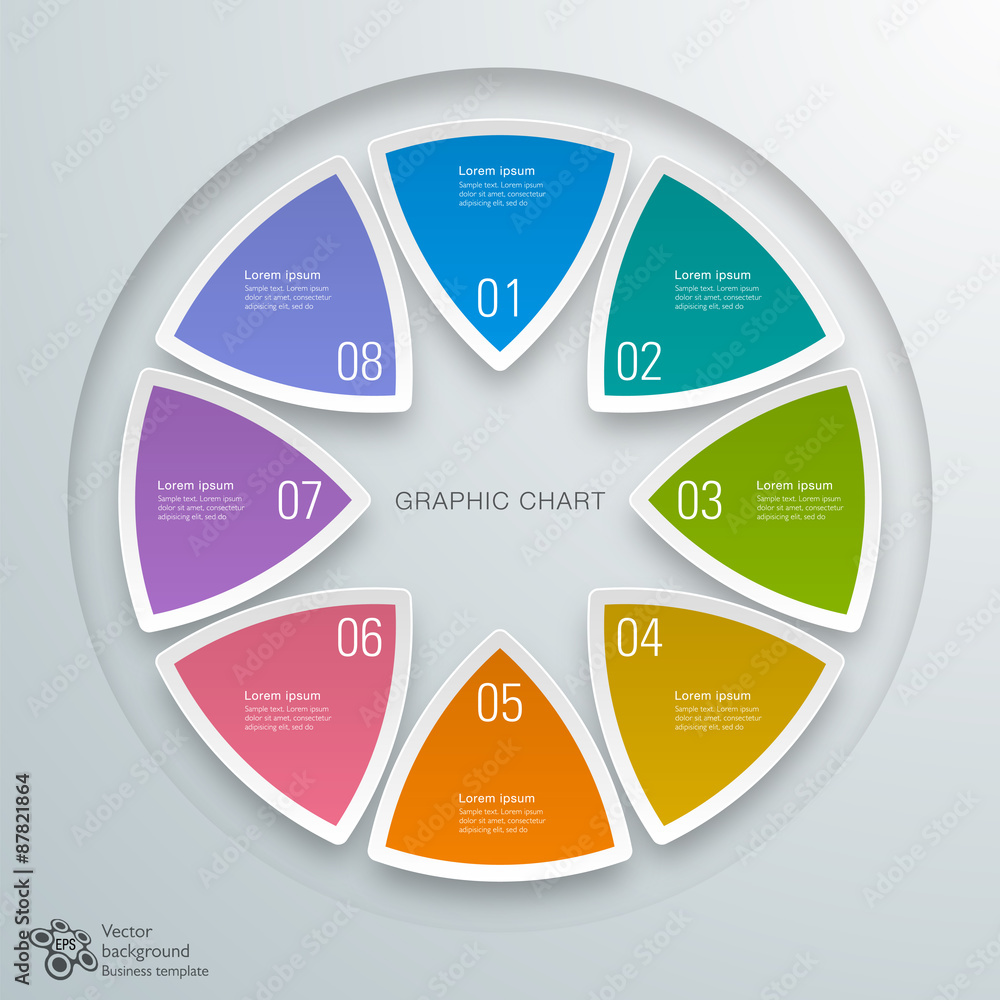 Infographics Vector Background 8-Step Process Stock Vector | Adobe Stock