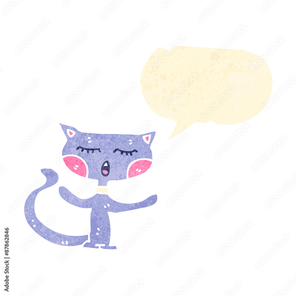 retro cartoon cat Stock Vector | Adobe Stock