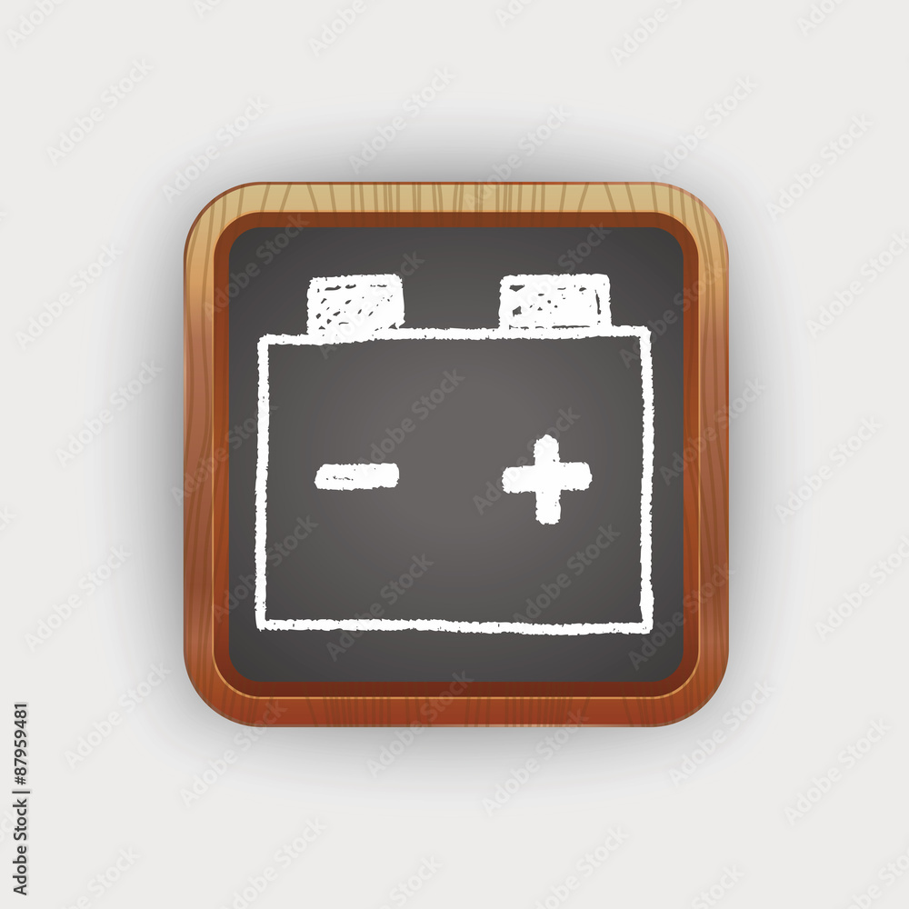 Battery doodle Stock Vector | Adobe Stock
