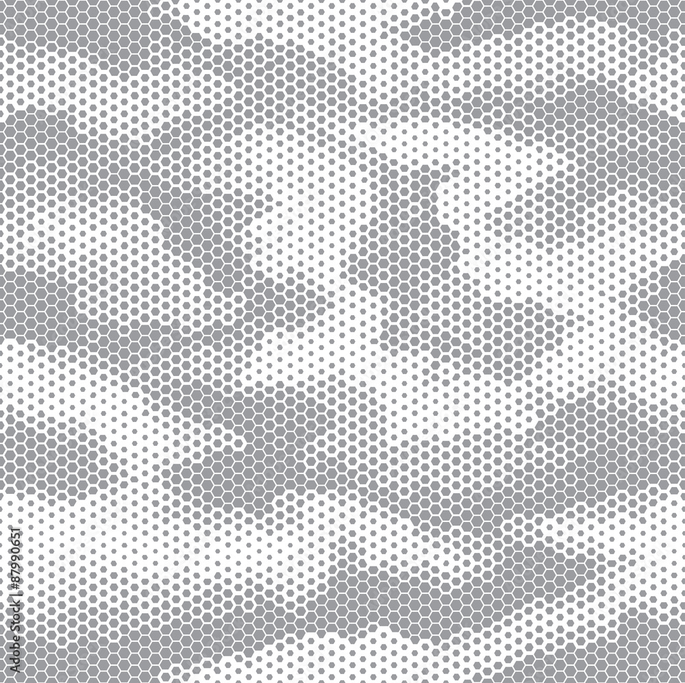 Octagon camouflage seamless pattern white grey Stock Vector | Adobe Stock