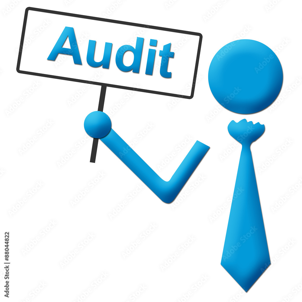 Stock-Illustration „Audit Human Icon With Signboard “ | Adobe Stock