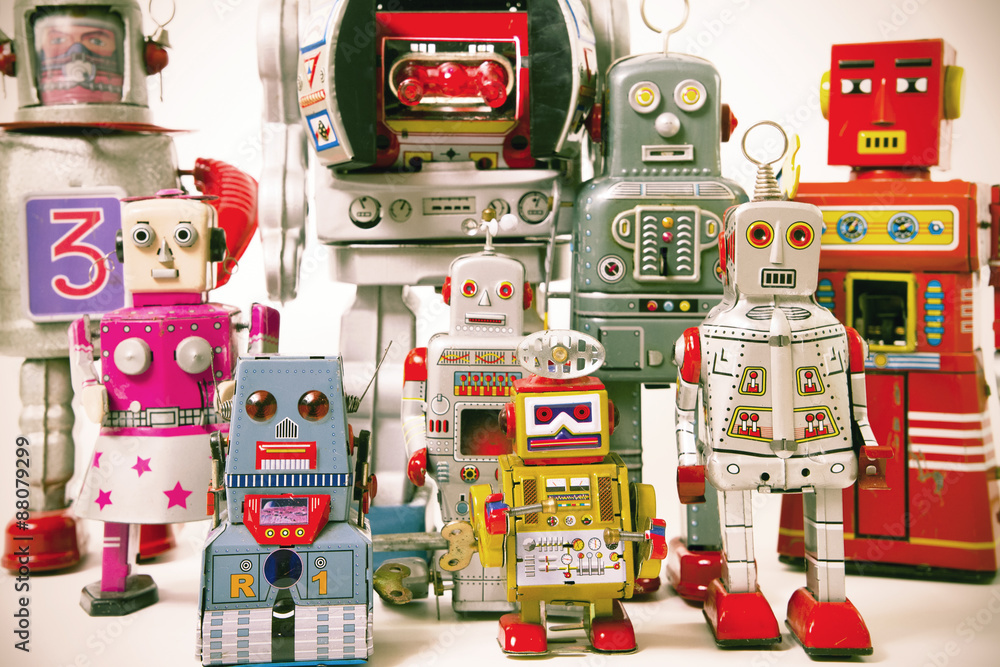 Robot family Stock Photo | Adobe Stock