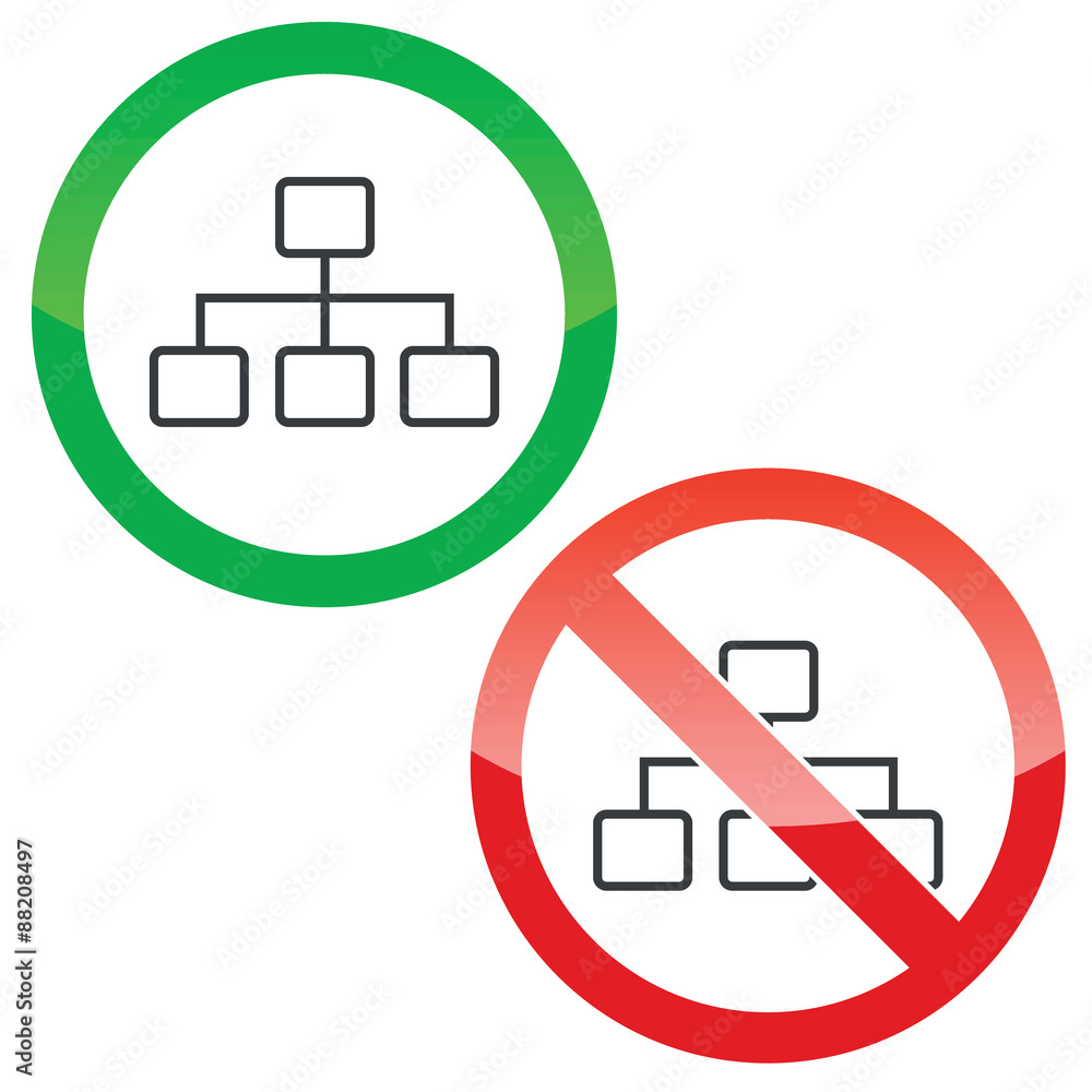 Scheme permission signs set Stock Vector | Adobe Stock