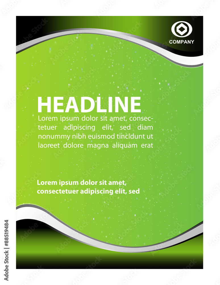 green flyer background Stock Vector | Adobe Stock