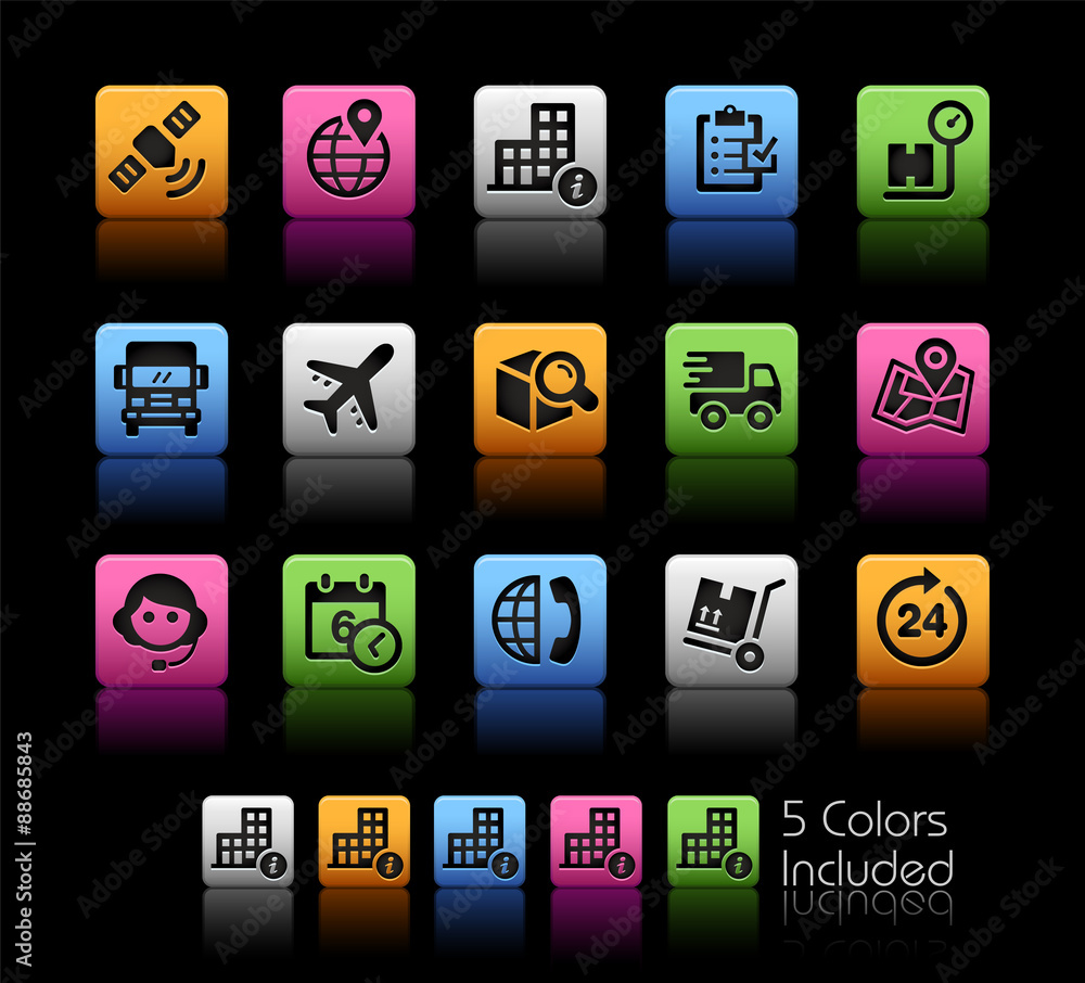 Shipping and Tracking Icons // ColorBox Series -- The Vector file ...