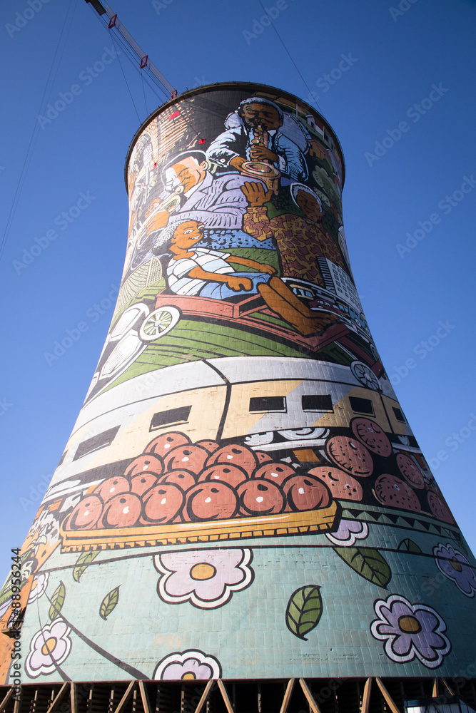 The Orlando Towers in Soweto, a township of Johannesburg in South ...