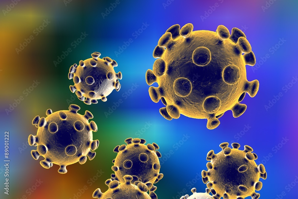 MERS virus. Digital illustration of Coronavirus, model of virus, virus ...