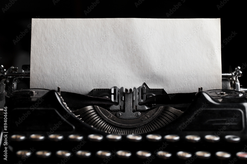 typewriter with paper sheet. Space for your text Stock Photo | Adobe Stock