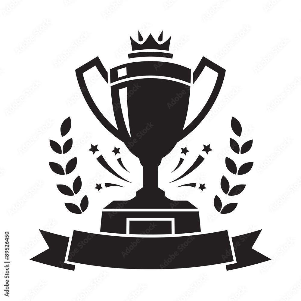 Vector Trophy Black Cup Silhouette Stock Vector | Adobe Stock Vector Trophy Black Cup Silhouette Stock Vector | Adobe Stock