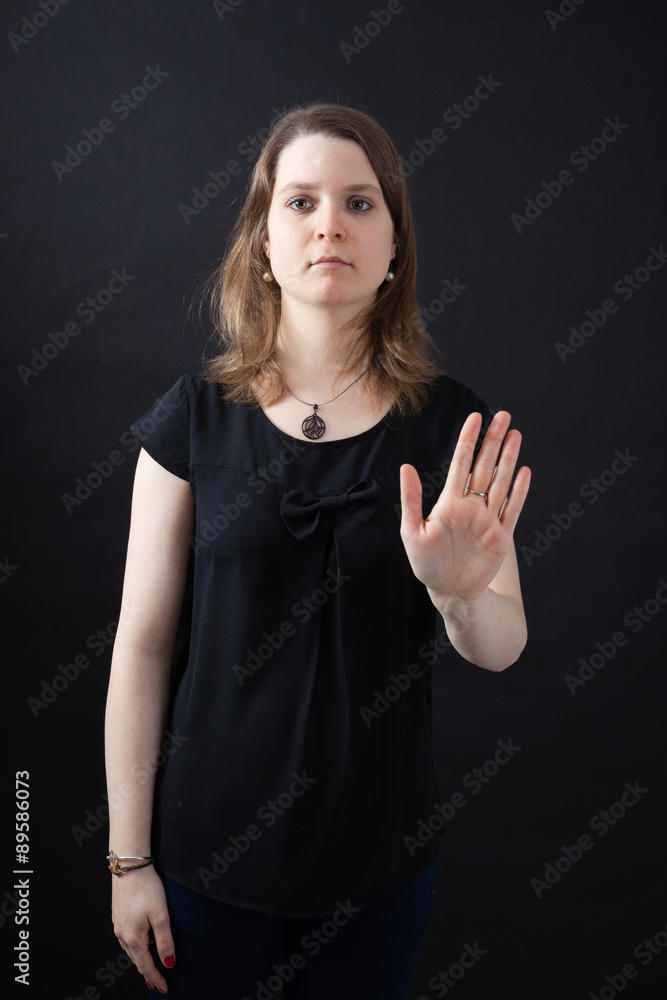 Beautiful woman doing different expressions in different sets of ...