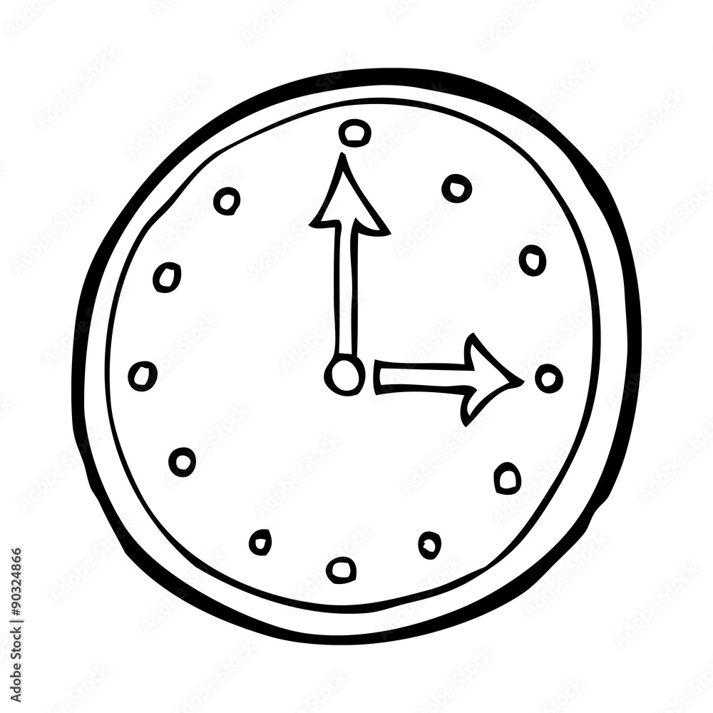 cartoon clock symbol Stock Vector | Adobe Stock