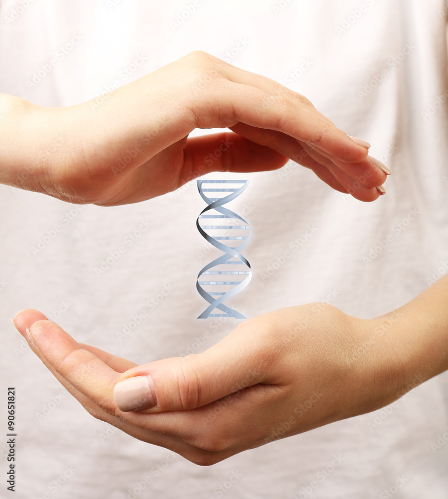 Hand with DNA vector image Stock Photo | Adobe Stock