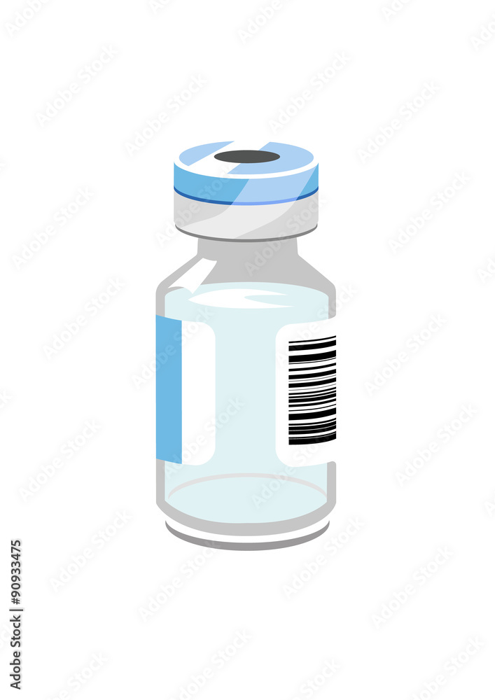 Vetor Vector image of a vial/phial or bottle do Stock | Adobe Stock