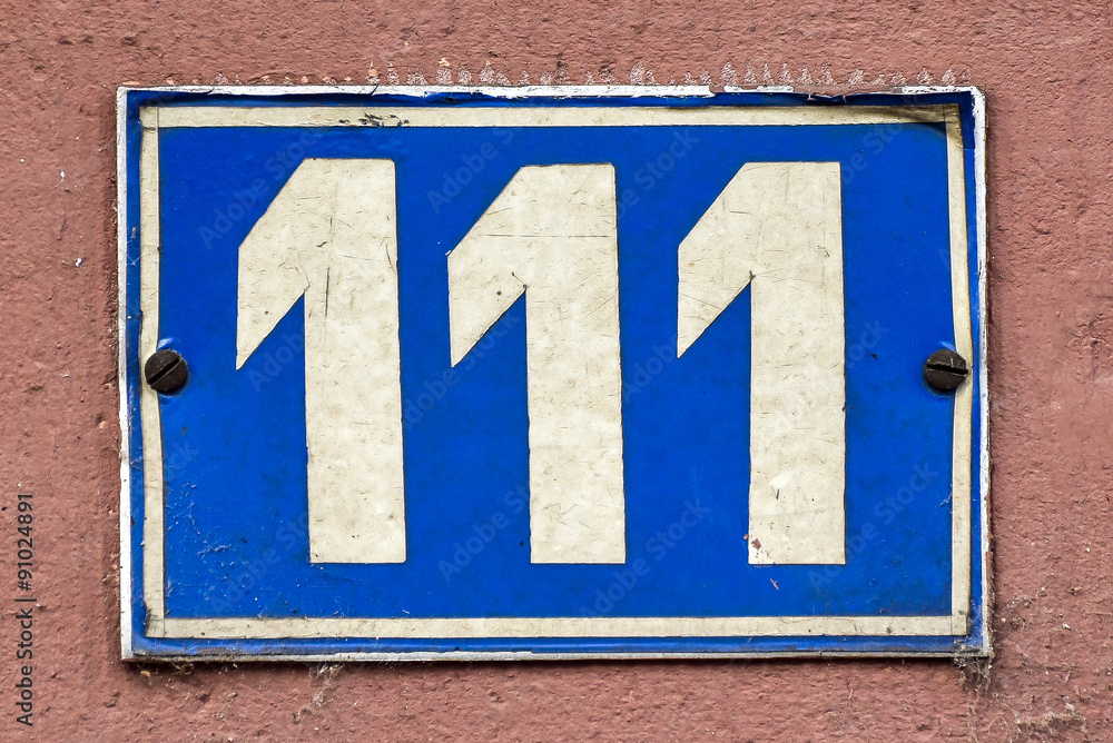 Stock-Foto „Hausnummer 111“ | Adobe Stock