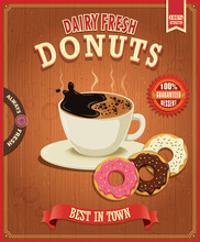Coffee And Donuts Poster Free Stock Photo - Public Domain Pictures