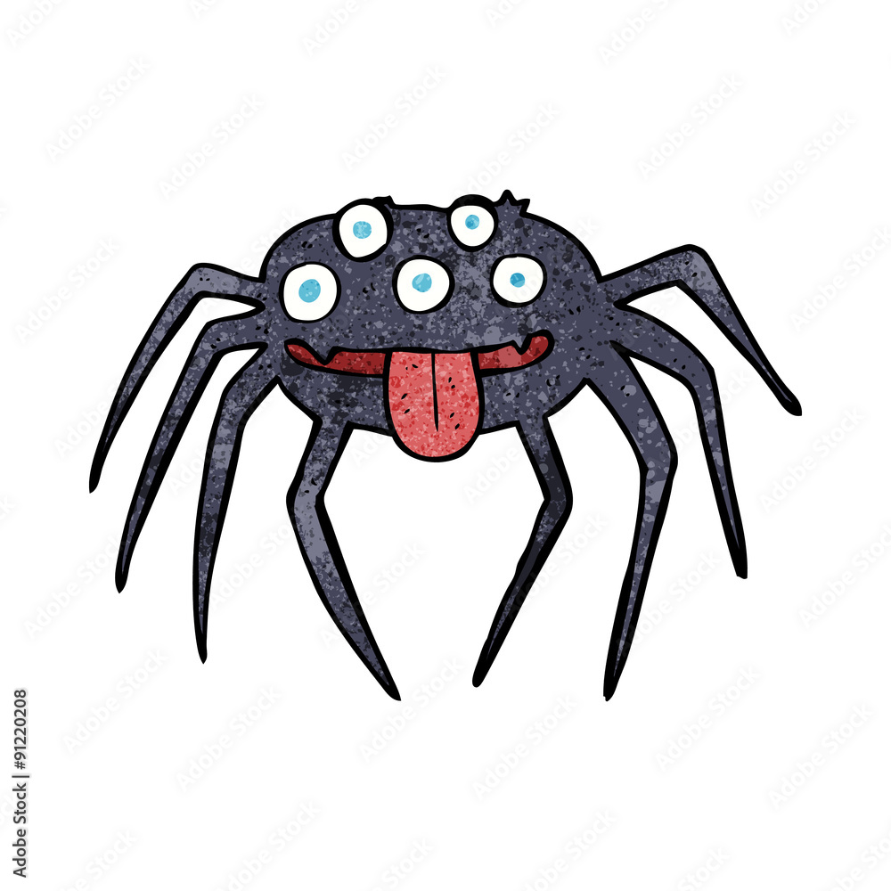 cartoon gross halloween spider Stock Vector | Adobe Stock