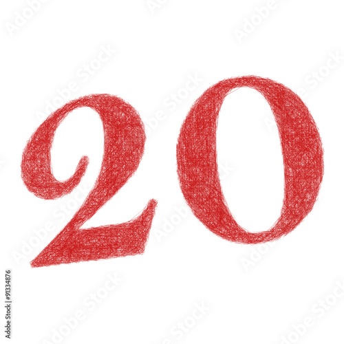 20 years anniversary - twenty number font design Stock Vector | Adobe Stock