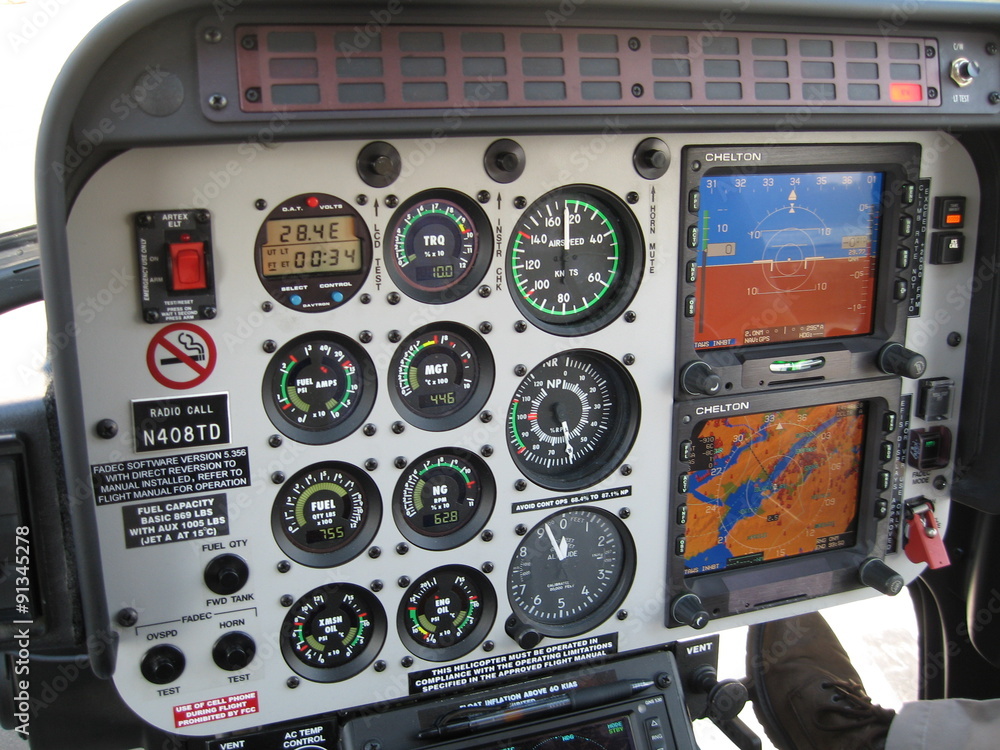 helicopter control panel Stock Photo | Adobe Stock