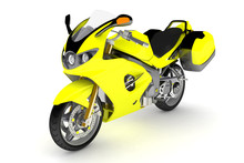 Yellow Racing Motorcycle Free Stock Photo - Public Domain Pictures