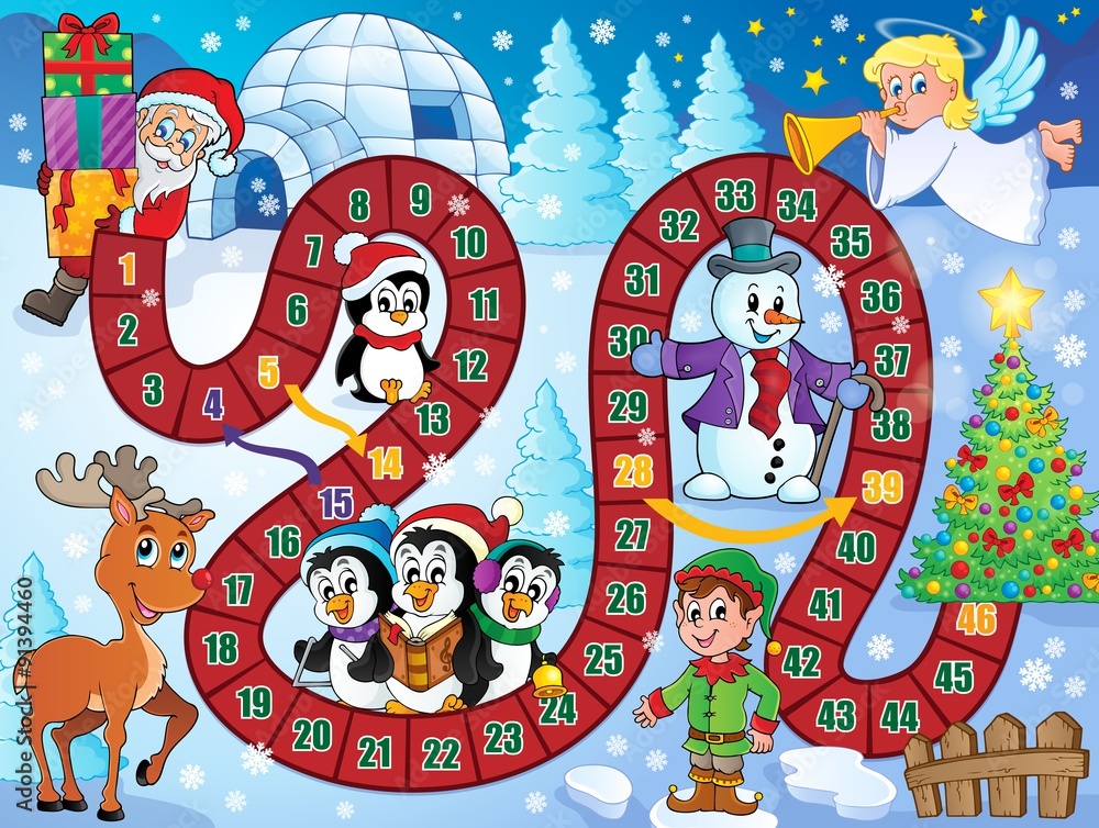 Board game image with Christmas theme 1 Stock Vector | Adobe Stock
