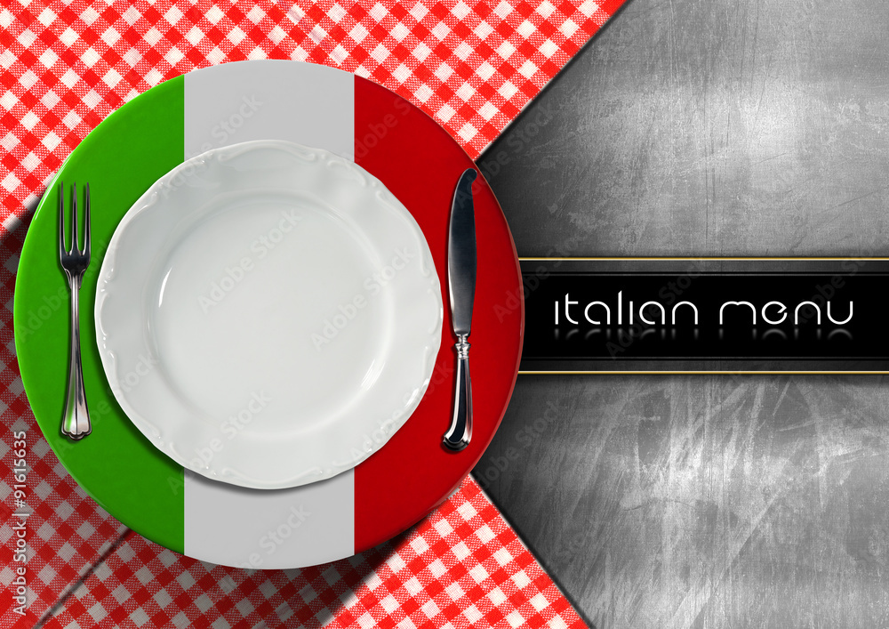 Italian Restaurant Menu Design / Restaurant menu with italian flag ...