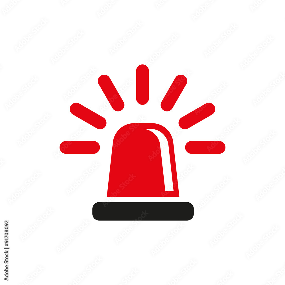 The flasher icon. Police and ambulance, alarm, beacon symbol. Flat ...