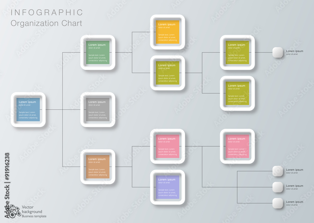 Infographics Vector Background #Organization Chart Stock Vector | Adobe ...