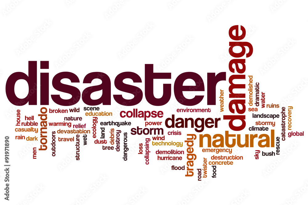 Disaster word cloud concept Stock Illustration | Adobe Stock