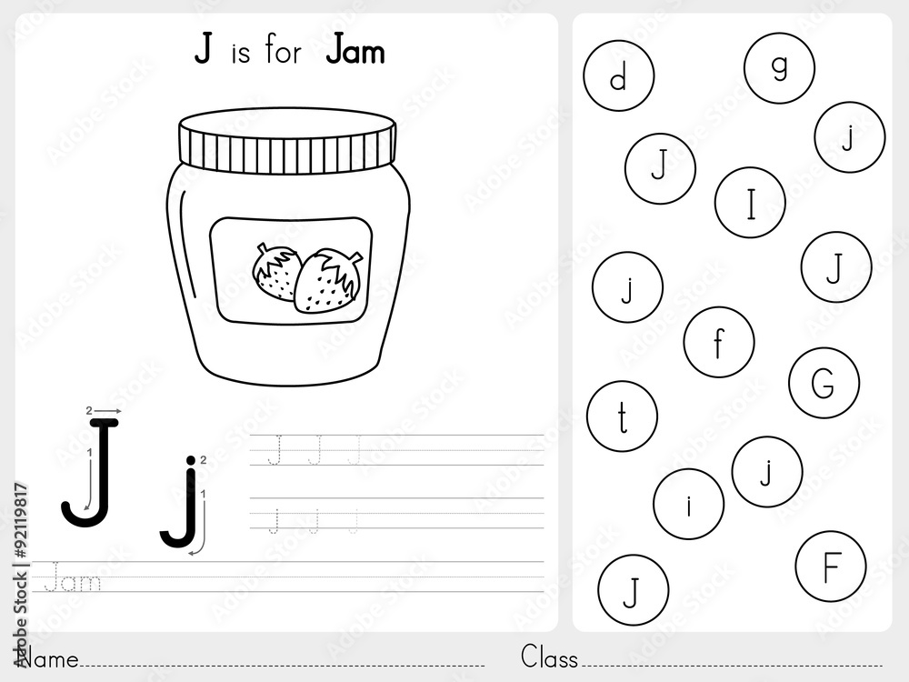 Alphabet A-Z Tracing and puzzle Worksheet, Exercises for kids ...