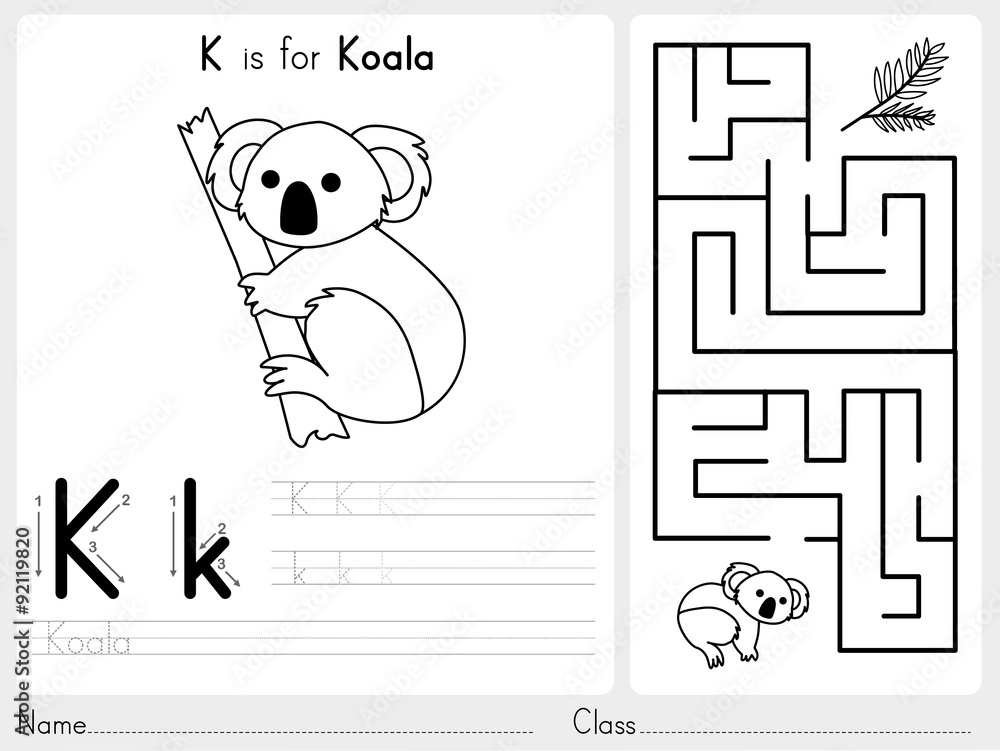 Alphabet A-Z Tracing and puzzle Worksheet, Exercises for kids ...