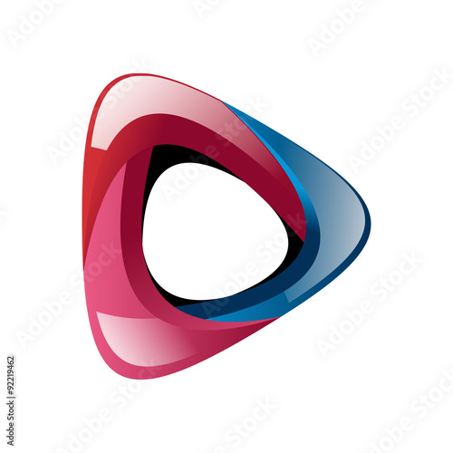 3D Cool Advanced Play Button Logo Icon Stock Vector | Adobe Stock