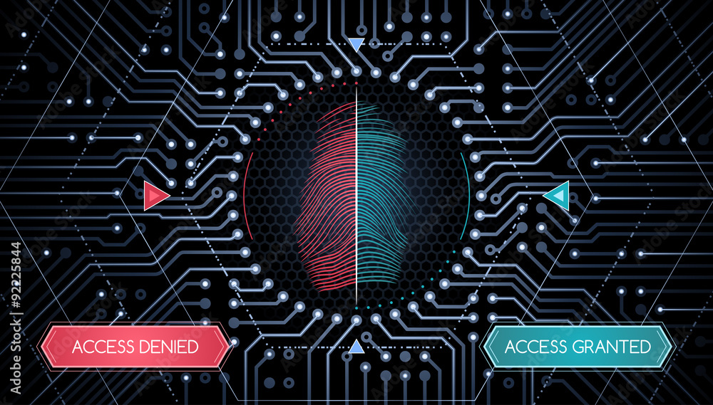 Biometric Verification - Infographic Template. Graphic design on the ...