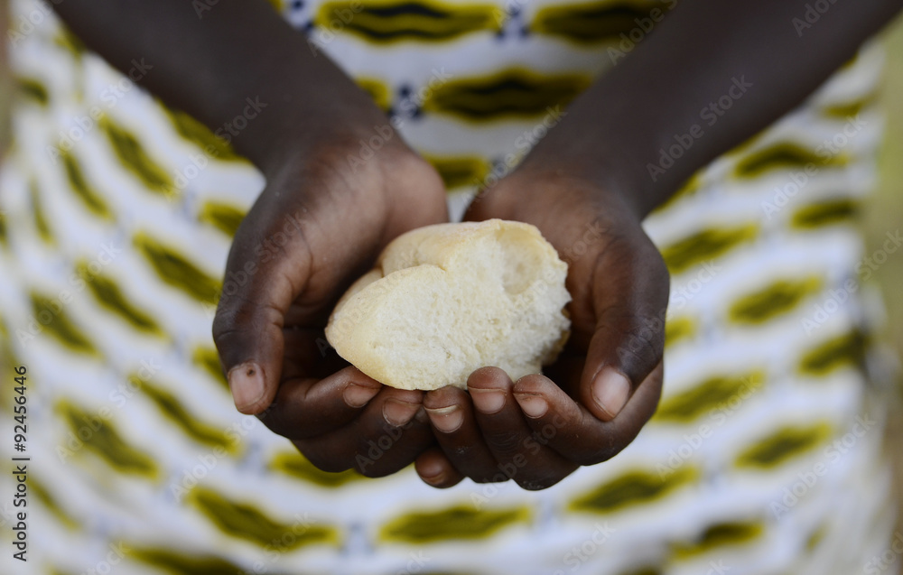African Hands Cupped Holding Bread - Survival in Africa Symbol ...