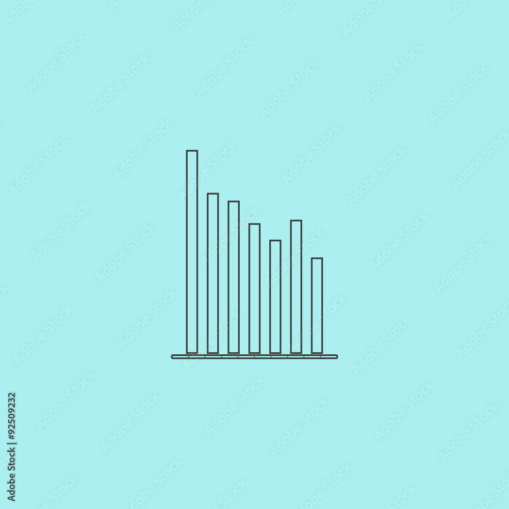 Graph chart sign icon. Diagram symbol. Statistics. Stock Vector | Adobe ...
