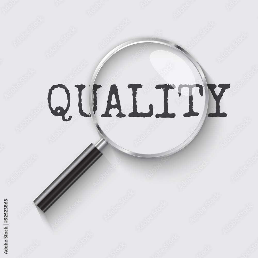 Quality management Magnifying glass concept illustration Stock Vector ...