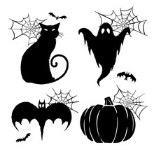 Halloween Black Cat Bat Free Stock Photo - Public Domain Pictures