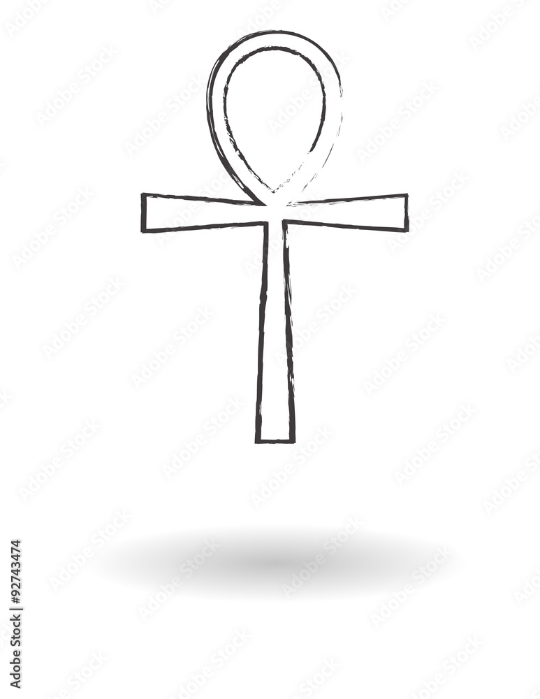 Cross crosslet vector illustration. Heraldic or Mission cross is a ...