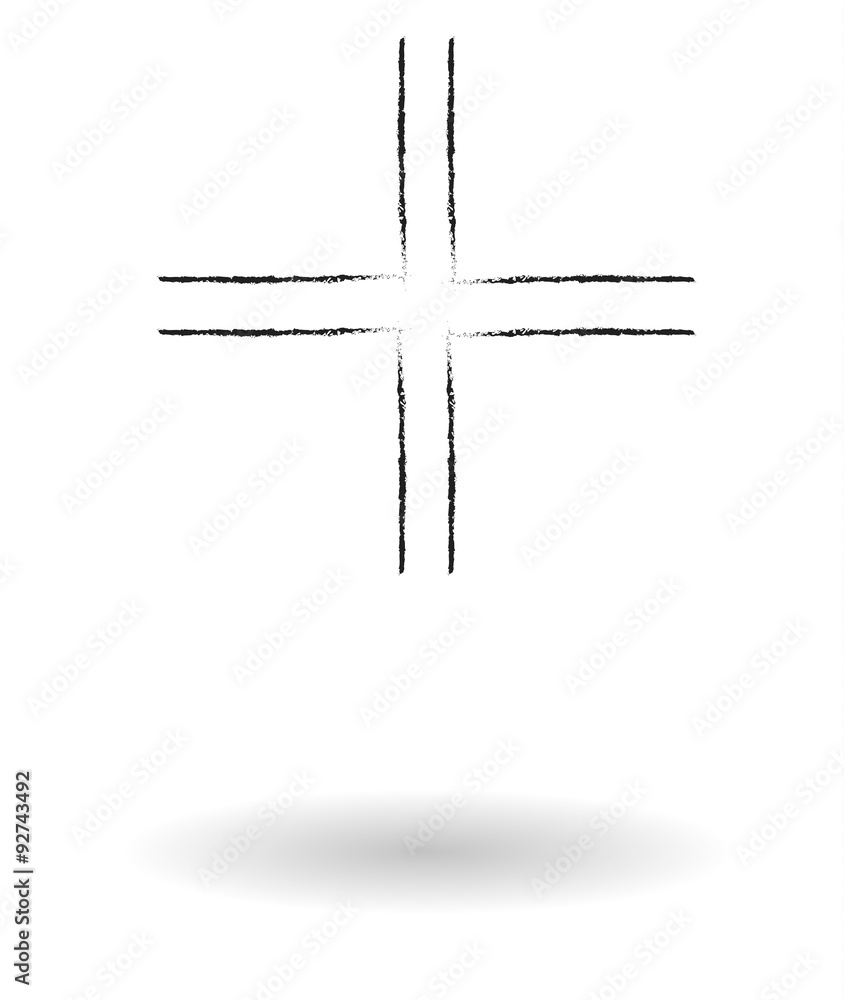 Stock-Vektorgrafik „Cross crosslet vector illustration. Heraldic or ...