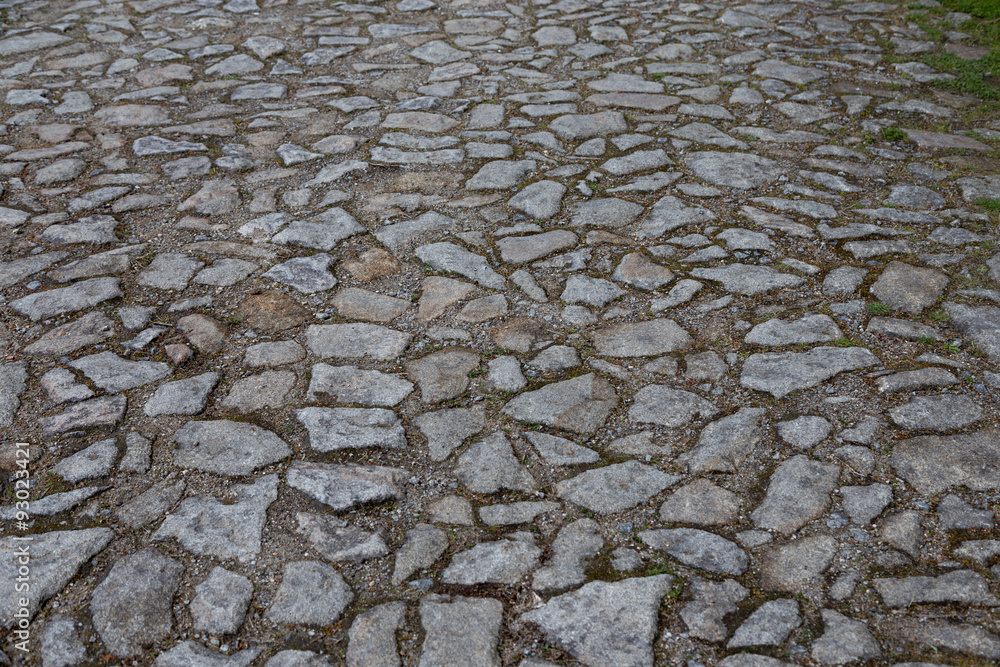 Typical pavement on the Camino Portugues Stock Photo | Adobe Stock