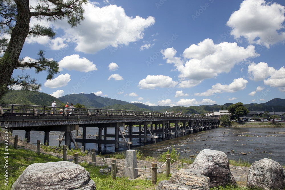 Foto de Stock Arashiyama in Kyoto, famous for its natural beauty and ...