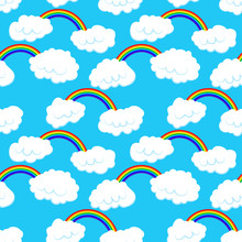 Clouds And Rainbow Pattern Free Stock Photo - Public Domain Pictures