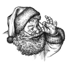 Santa Line Drawing Free Stock Photo - Public Domain Pictures
