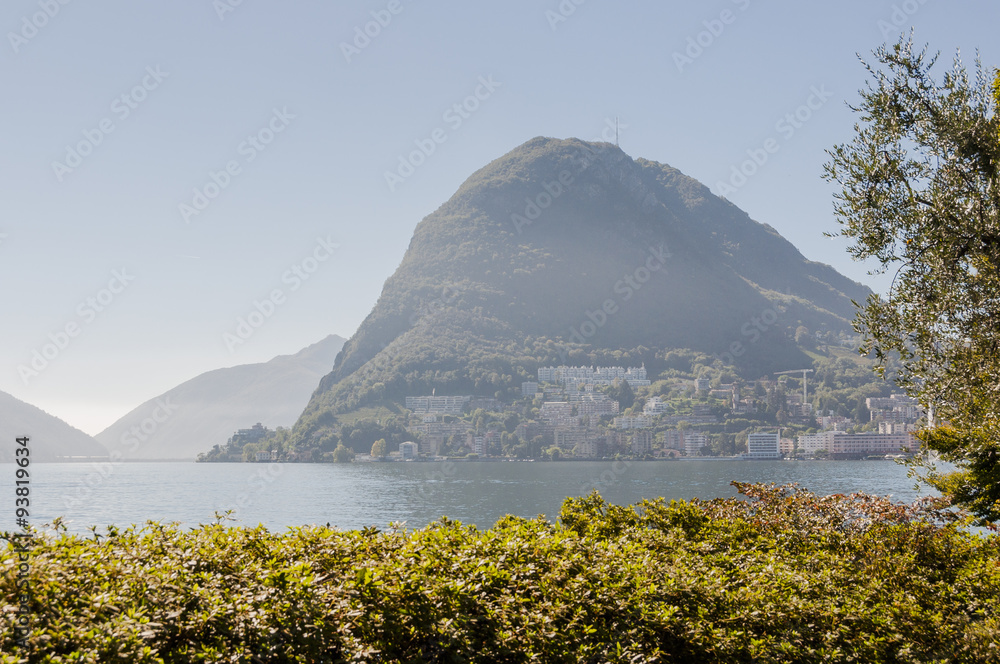 Lugano, Stadt, Luganersee, Lago di Lugano, See, Seeufer, Uferpromenade ...