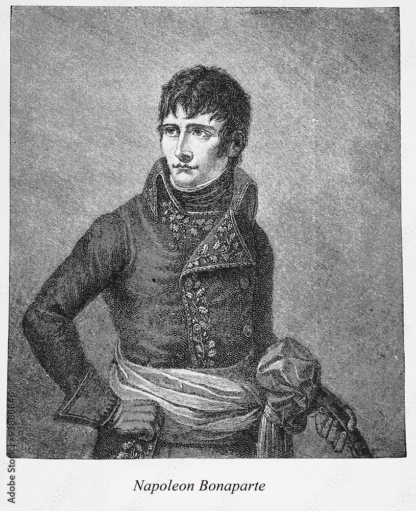 Engraving/portrait of Napoleon Bonaparte: military strategist and ...