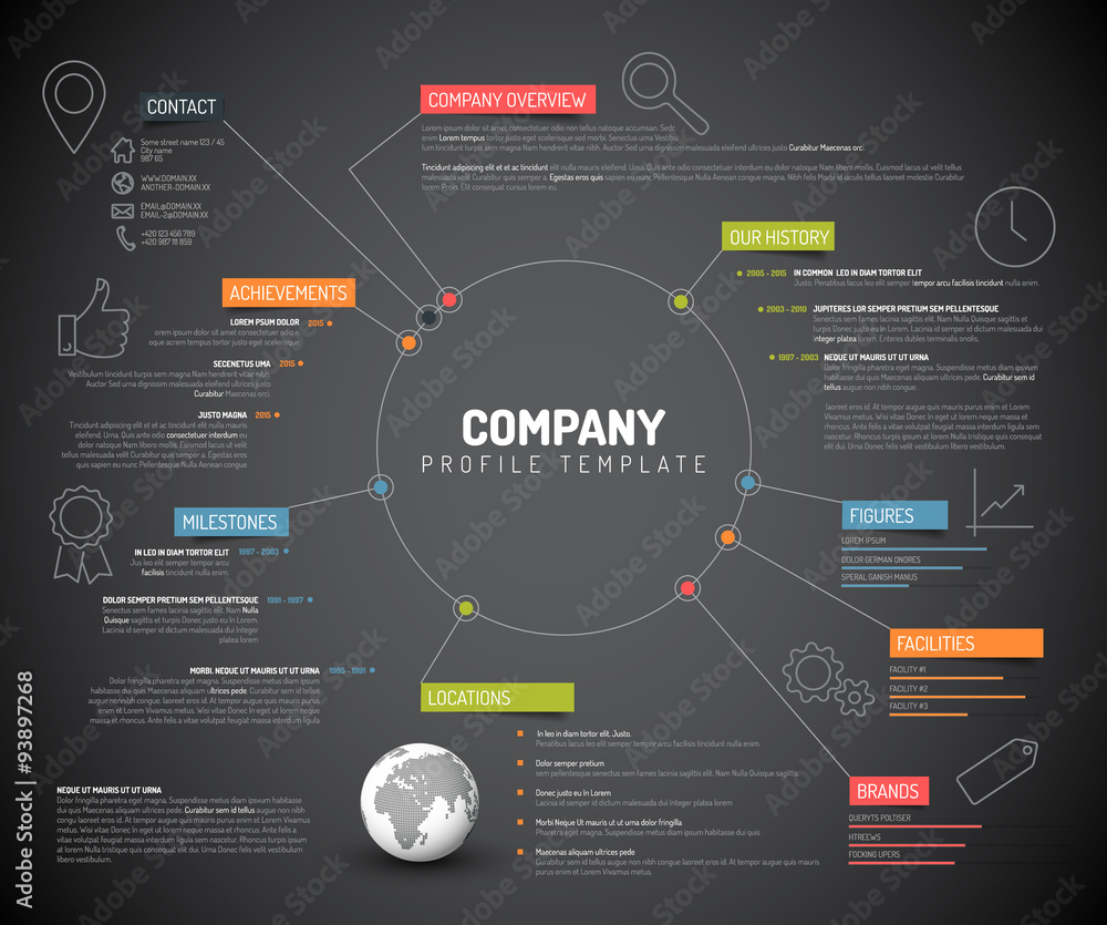 Vector Company infographic overview design template Stock Vector ...