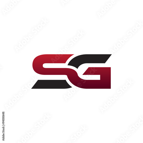 Modern Initial Logo SG Stock Vector | Adobe Stock